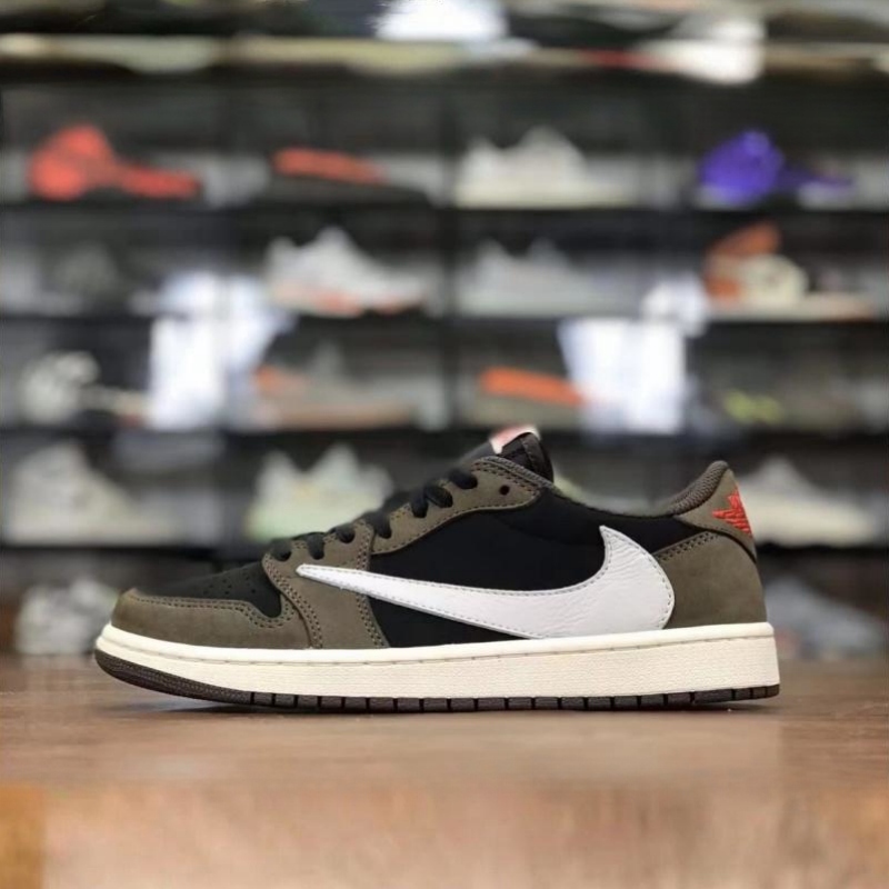 100% spike J1 Low Retro Travis Scott X OG TS SP men Sneakers black ...