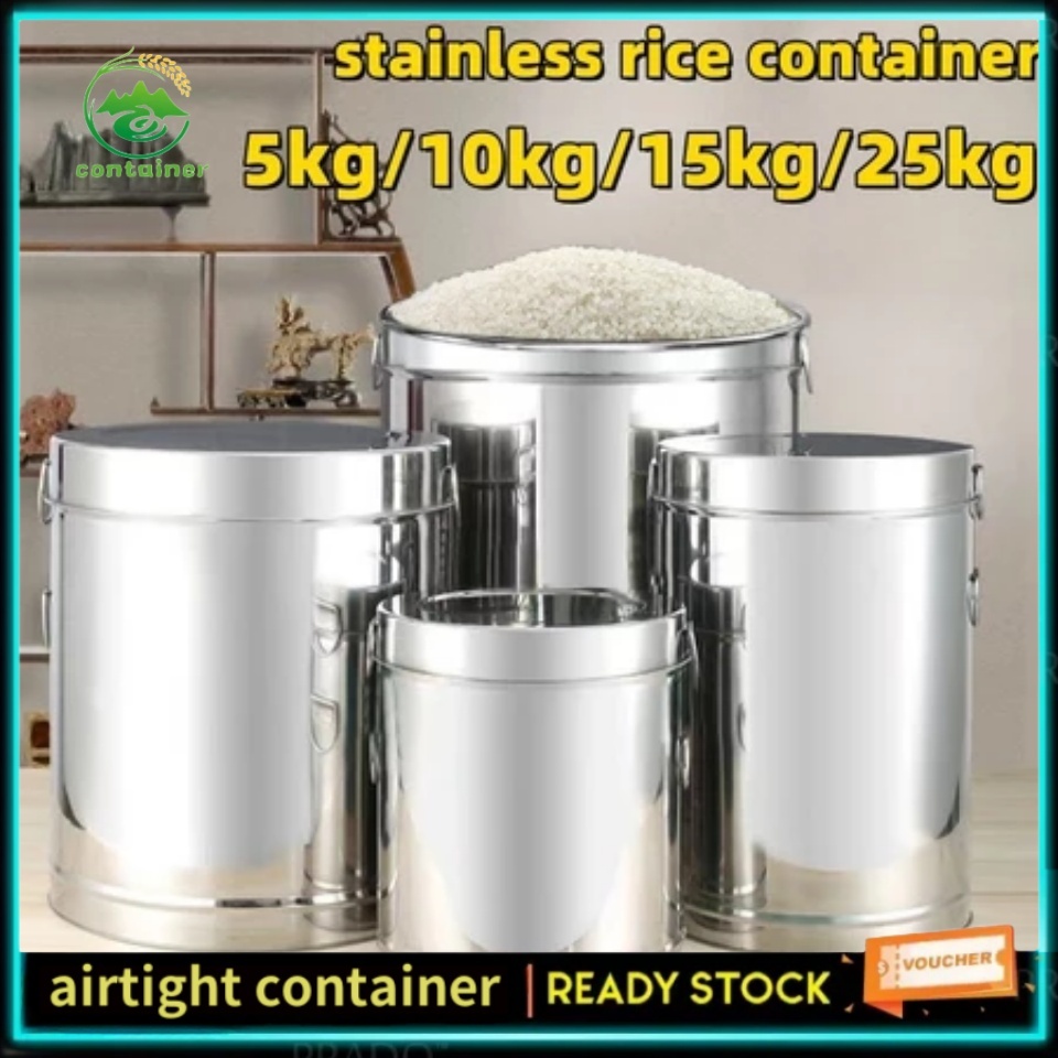stainless rice dispenser aesthetic 25 kg /10kg/5kg/50kg capacity rice ...