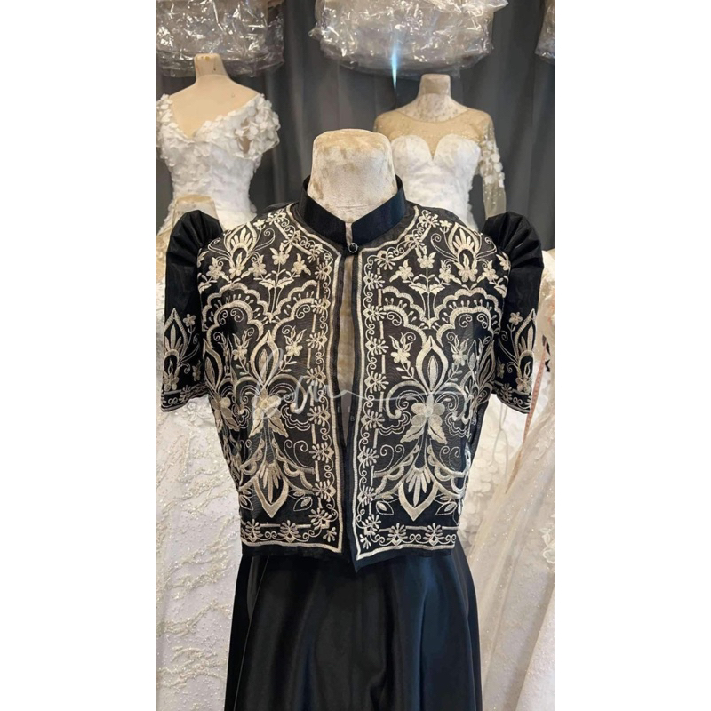 Filipiniana Bolero Chinese Collar | Formal Events, Oath Taking ...