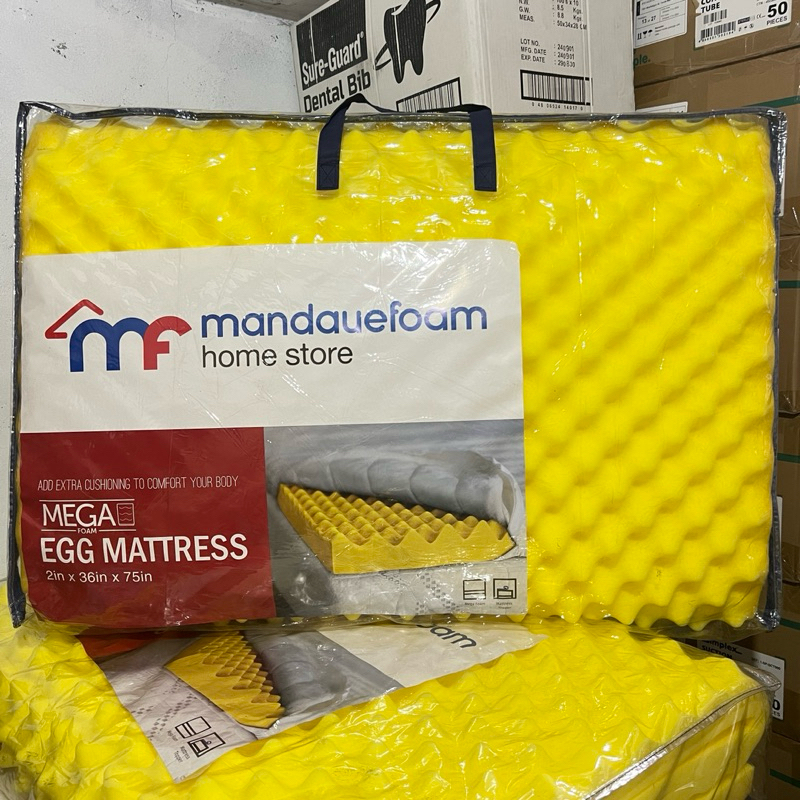 MANDAUE Foam Egg Mattress - Yellow 36x75x2” | Shopee Philippines