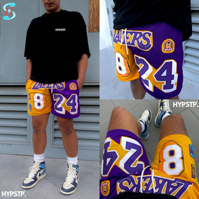 Los Angeles Kobe 2 tone Custom mesh short • LIMITED EDITION | Shopee ...