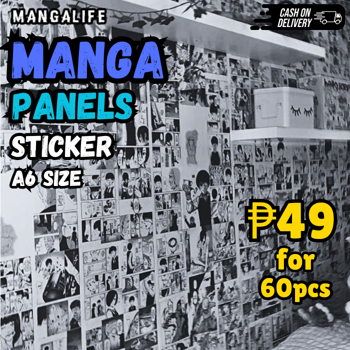 MangaLife 49¢ Anime Manga Panels Wall Decoration Art Design Sticker A6 ...