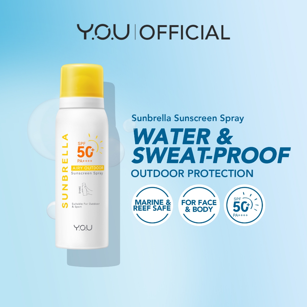 Y.O.U Sunbrella Airy Outdoor Sunscreen Spray SPF 50+ PA++++ | Face ...