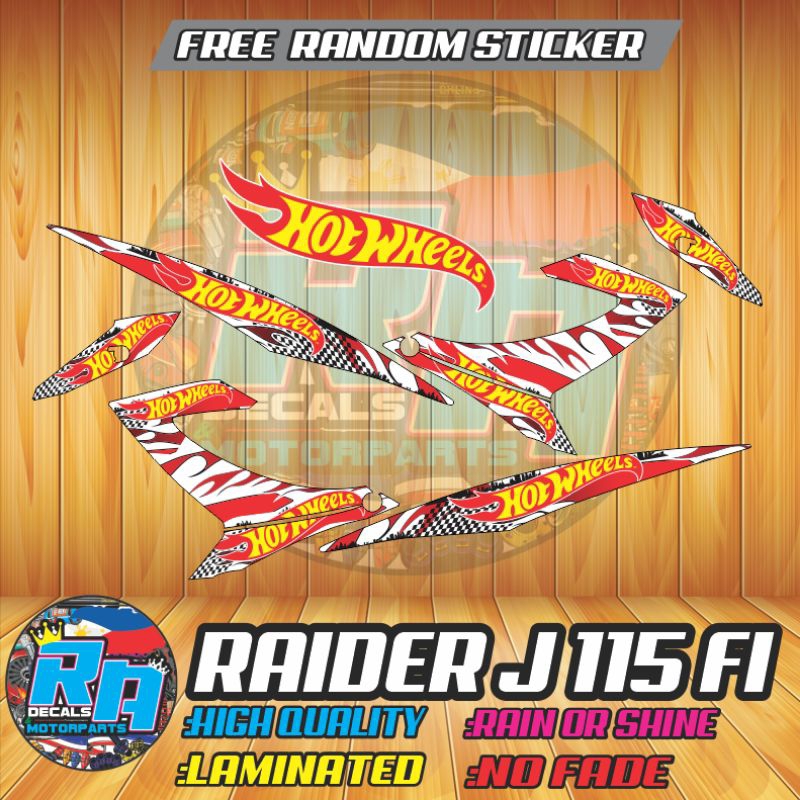 Raider J 115 Fi Hot Wheels Decals | Shopee Philippines