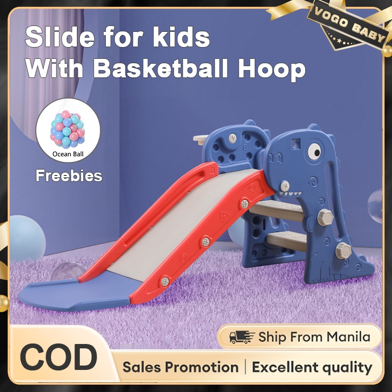 【Free balls】Dinosaur slide robot slide with balls & rings indoor ...