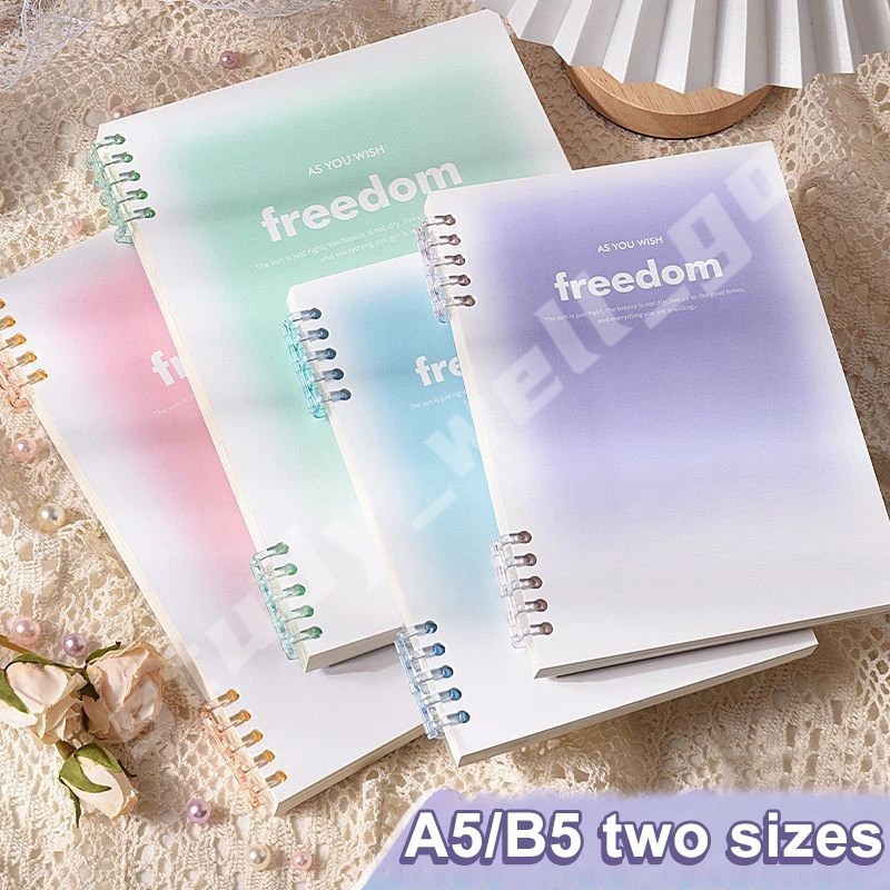 A5/B5 Binder Loose-Leaf Notebook 60 Sheets Lined Book Gifts Kawaii Note Set Korean Stationery ...