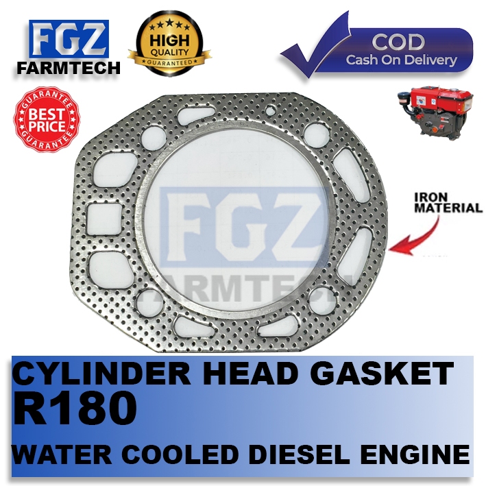 CYLINDER HEAD GASKET R180 IRON-TYPE WATER COOLED DIESEL ENGINE BEARING ...