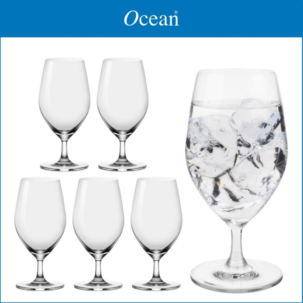 Ocean Glassware Sante Water Goblet Drinking Glass 405 mL (Set Of 6 ...