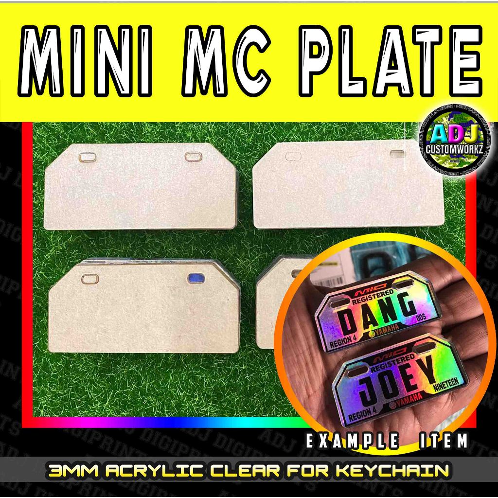 ACRYLIC MINI MC PLATE FOR KEYCHAIN BLANK ITEMS | Shopee Philippines