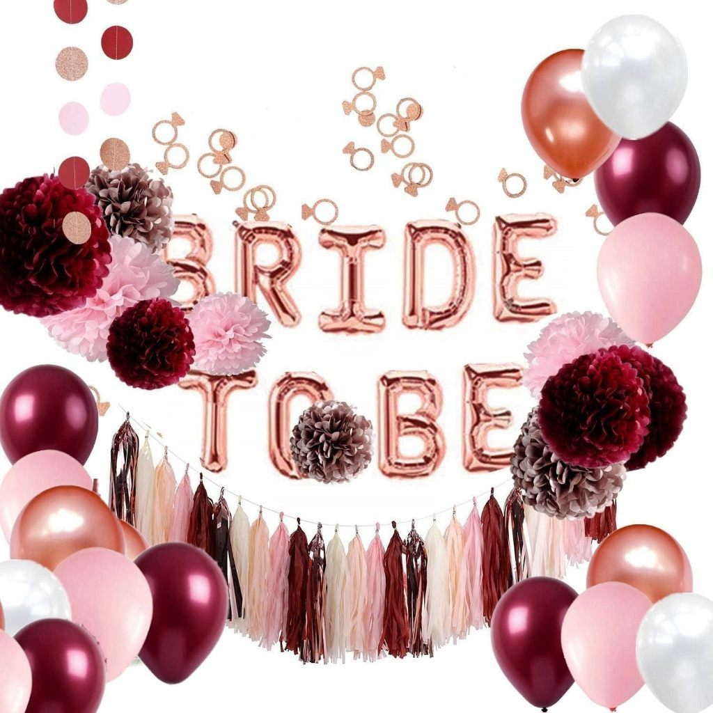 D47 Color Balloons | Burgundy Maroon Garland Balloons Bridal ...