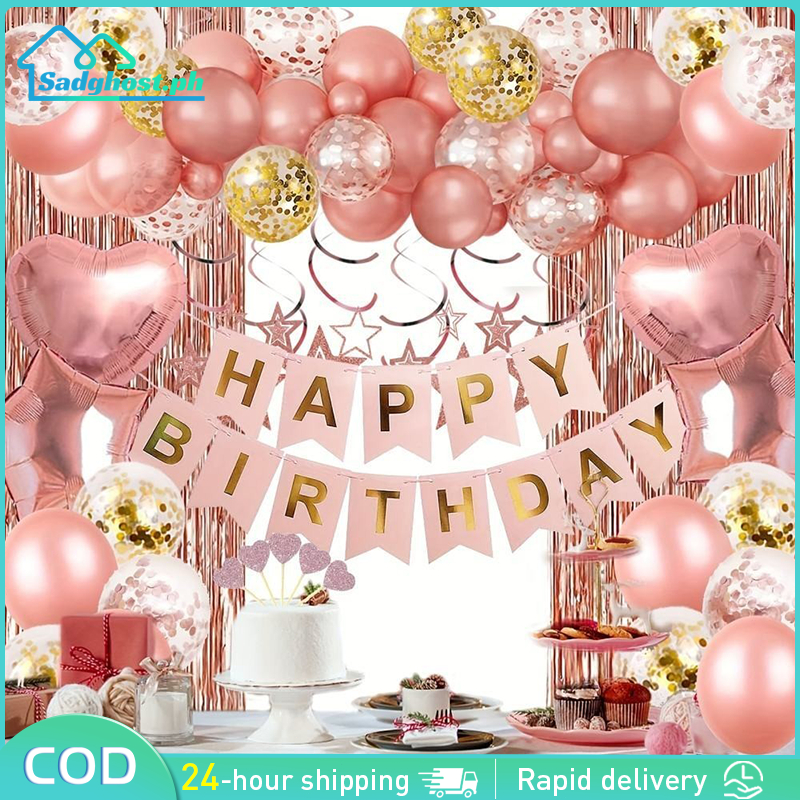 Confetti Balloon Arch Decoration Set Happy Birthday Party Backdrop Kit ...