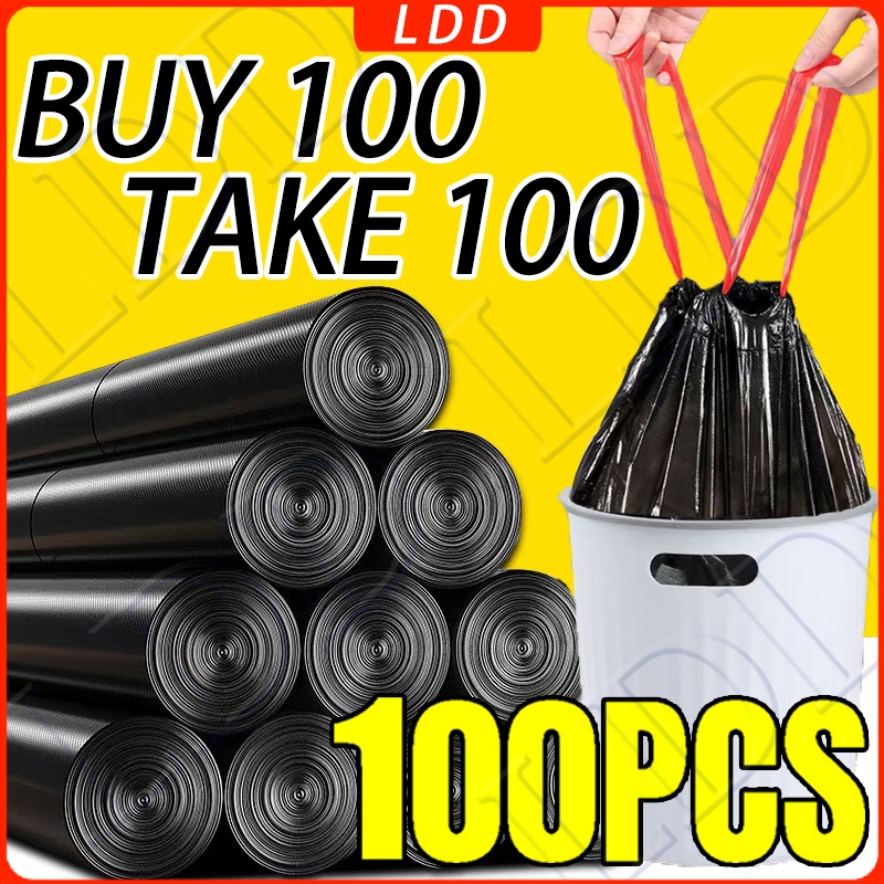 Drawstring Garbage Bag Trash Bag Thickened Kitchen Garbage Bag ...