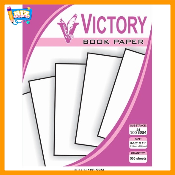Bizsupplies [85 GSM] S-24 VICTORY Bookpaper White Shade Bond Paper Book ...