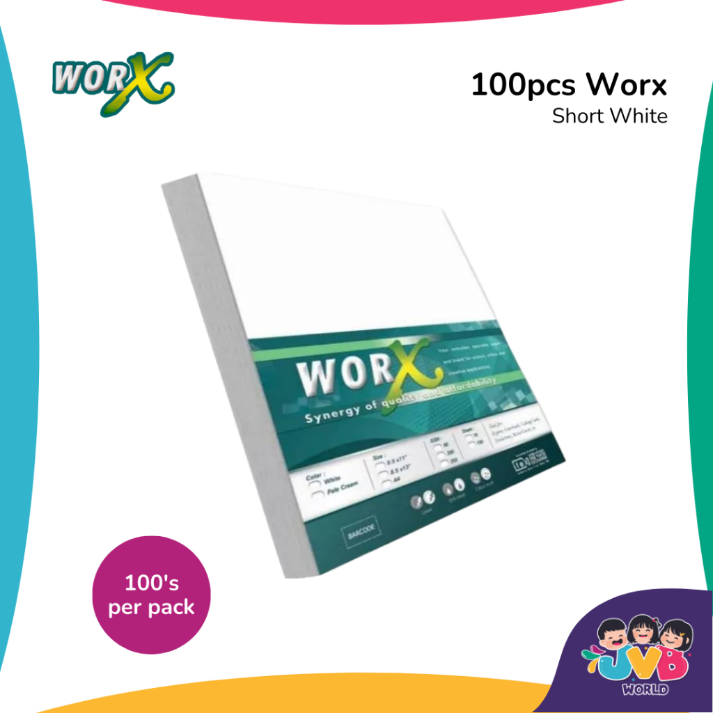 100pcs Worx Specialty/Board Paper 90/180/200gsm White Short/Long/A4 ...