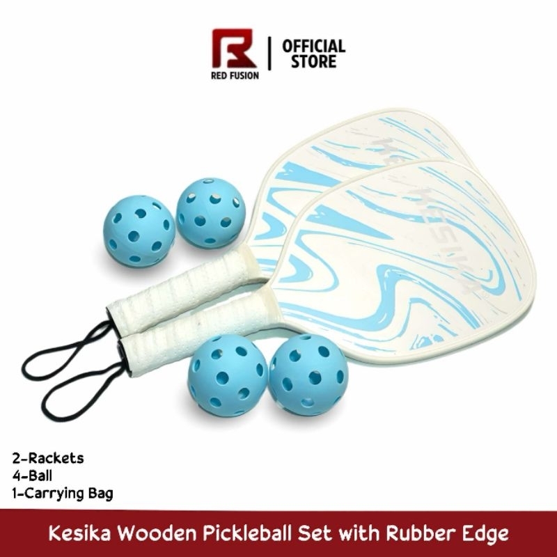 Kesika Wooden Pickleball Set with Rubber Edge | Shopee Philippines