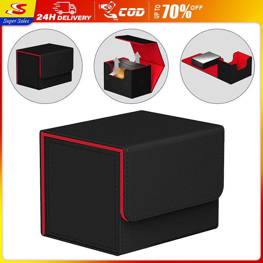 【SuperSales】Card Deck Box Card Storage Box Fits 100 single Sleeved ...