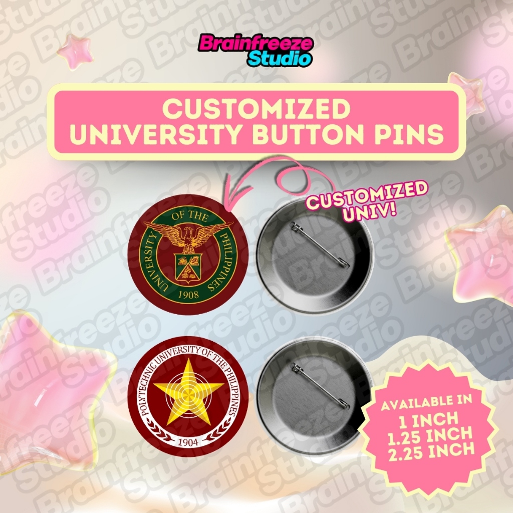 1pc Customized Logo University Button Pin Badge Accessory for Bag ...