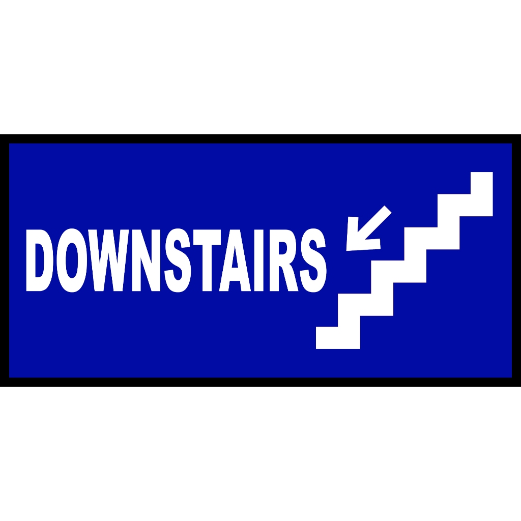 UPSTAIRS AND DOWNSTAIRS SIGNAGE PVC TYPE WATERPROOF AND NON-FADING ...