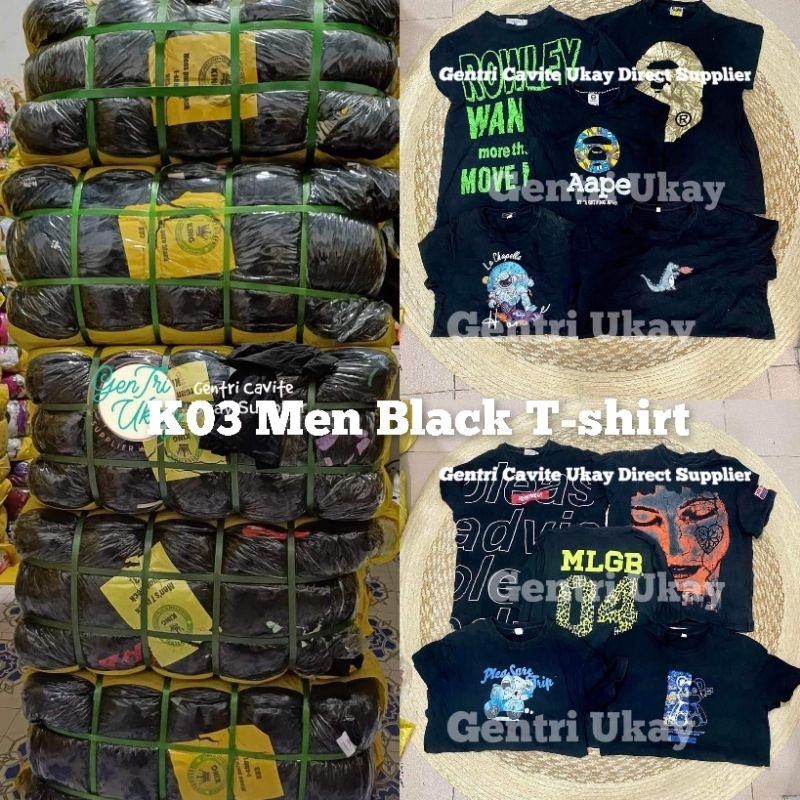 K03 MEN BLACK SHIRT/UKAY BALES FACTORY SEALED | Shopee Philippines