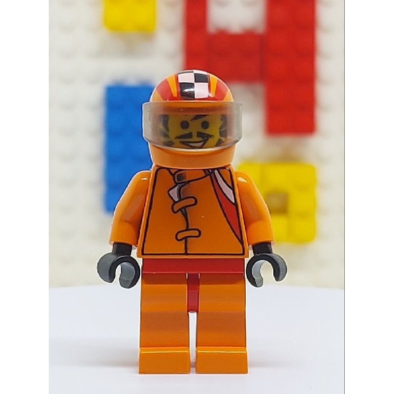 LEGO Racers - Racer Driver, Car 56, Orange w/ Orange Checkered Helmet ...