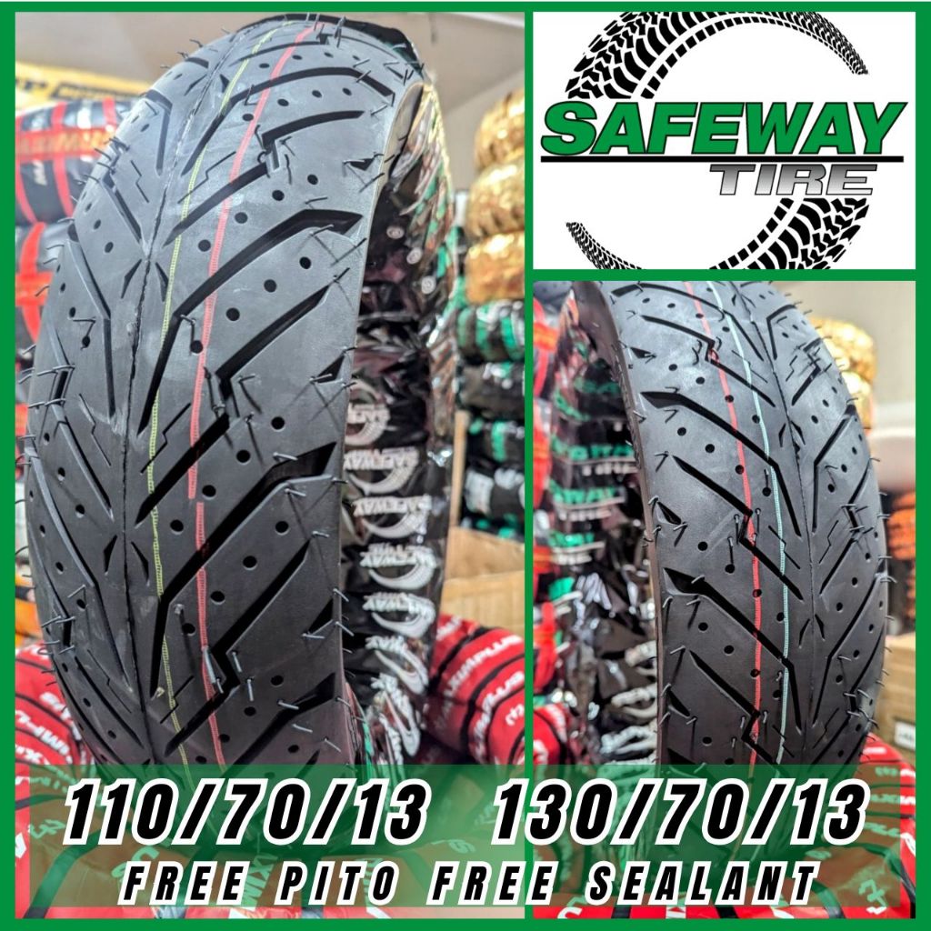 SAFEWAY 110/70-13 130/70-13 SF306 TUBELESS TIRES NMAX PCX KYMCO ...