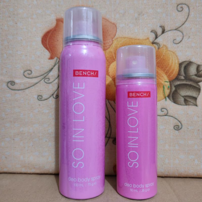 bench spray so in love 100ml&50ml | Shopee Philippines