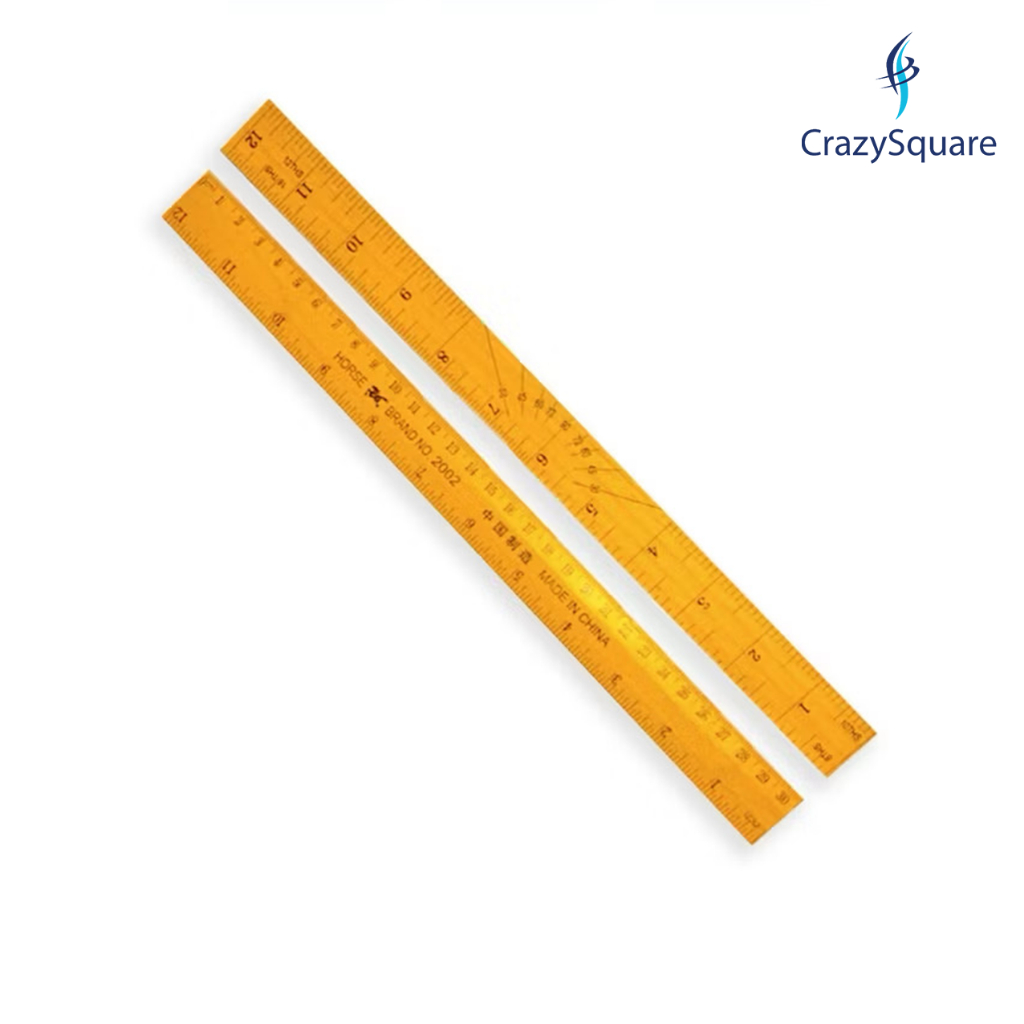 CSQUARE 12inch Yellow Wooden Ruler for School and Office Use | Shopee ...