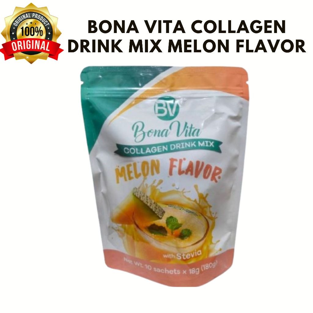 100% Authentic Bona Vita Collagen Drink Mix ( Melon Flavor) | Shopee ...