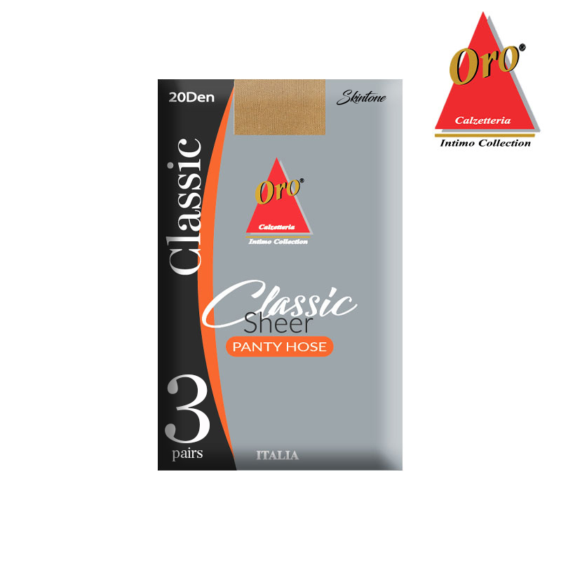 Oro Classic Sheer Pantyhose 3 Pairs 20 Den | Shopee Philippines