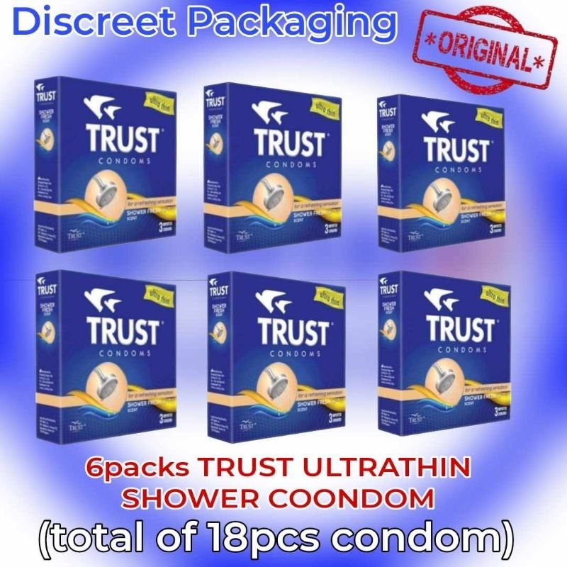 Trust Condom Ultra Thin Shower (6packs= 18pcs) Discreet Packaging ...