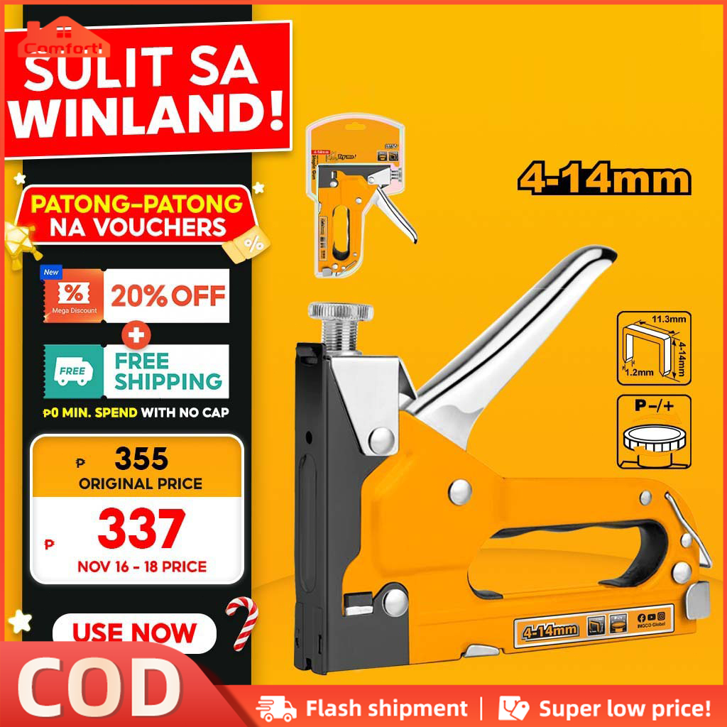 By Winland Industrial Grade Gun Tacker Staple Gun Tucker HSG14018 ING ...