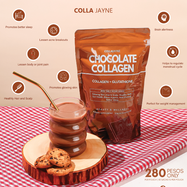 CollaJayne Chocolate Drink with Collagen and Glutathione | Shopee ...