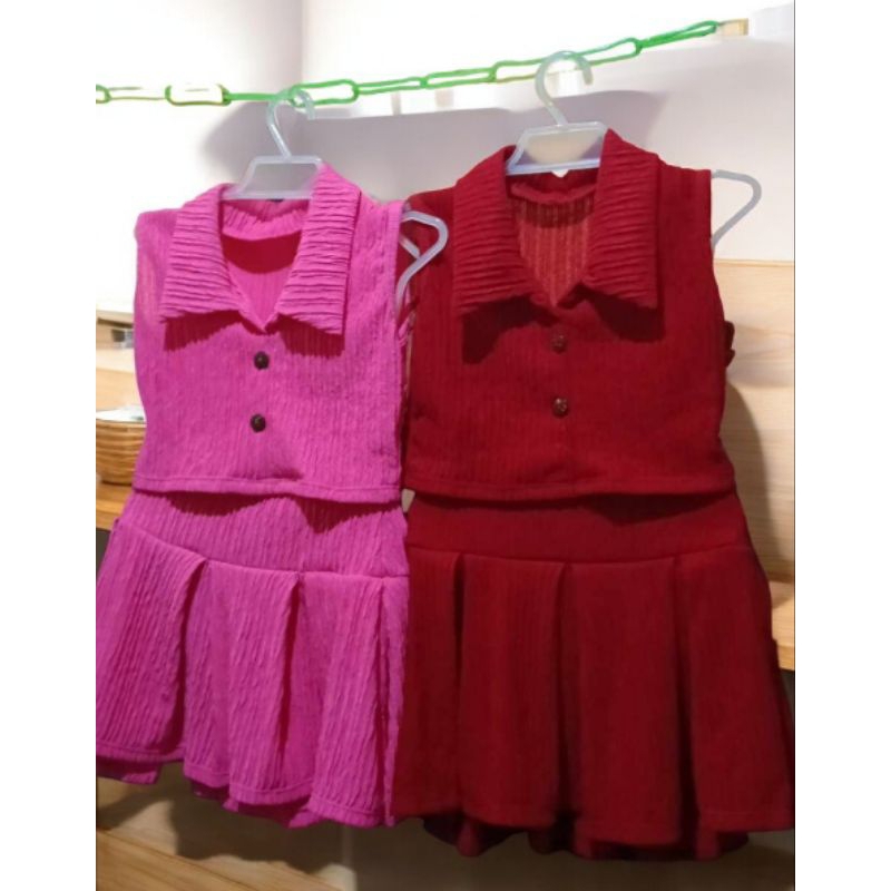 pleated Skirt Terno for kids | Shopee Philippines