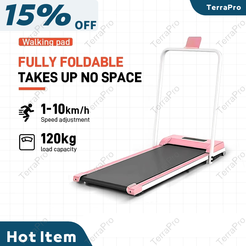 TerraPro Electric 4.0HP Treadmill Foldable Heavy Duty Manual Curved for ...