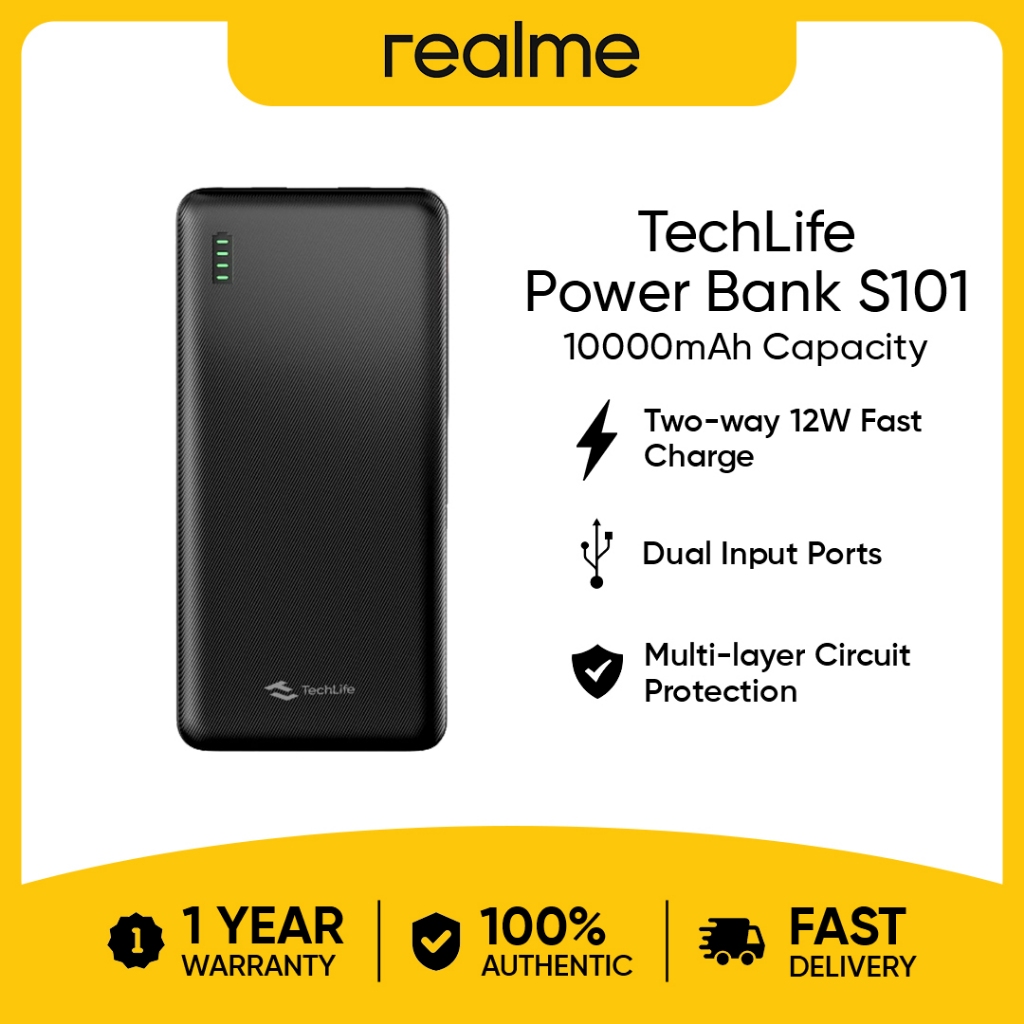 realme TechLife Power Bank S101 10000mAh/20000mAh | Two-Way 12W Fast ...
