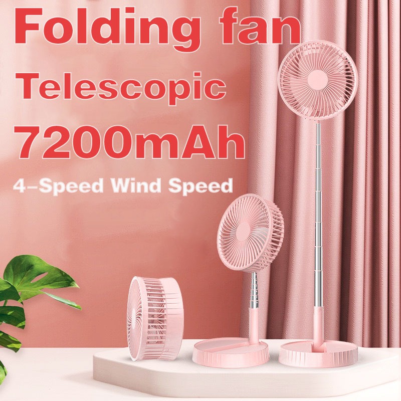 Foldable Fan USB Rechargeable Mini Electric Fan Portable Desk Fans ...