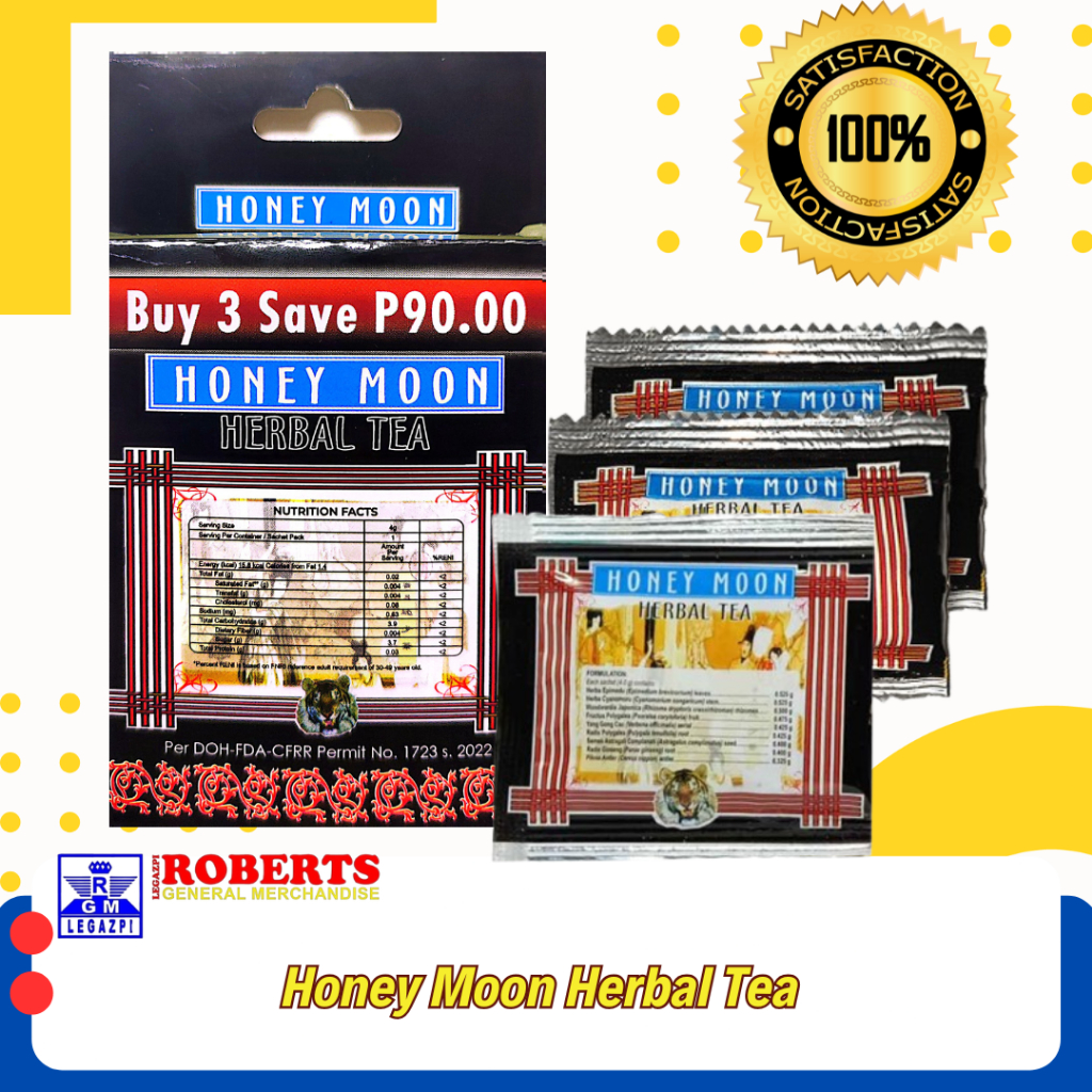 Honey Moon Herbal Tea (1 pack x 3 sachets) | Shopee Philippines