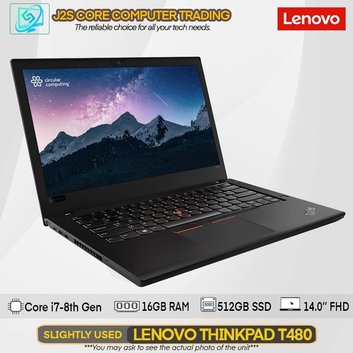 LENOVO T480 | I7 8TH GEN | 16GB RAM | 512GB SSD | 14.0" FHD | Shopee ...