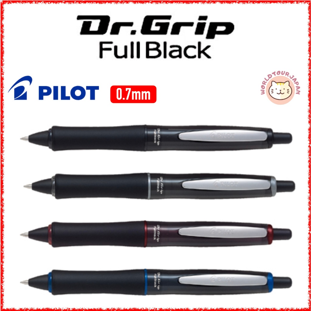 PILOT / Dr. Grip FULL BLACK / Permanent Ink Ballpoint Pen / Line Weight ...