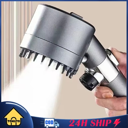 3-piece shower head set, pressurized nozzle, with filter, high pressure ...