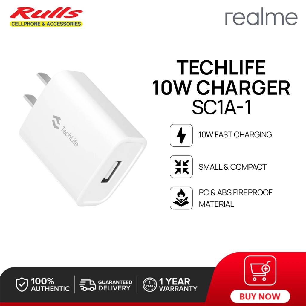 realme TechLife 10W Charger SC1A-1 | 10W Fast Charging l PC & ABS ...