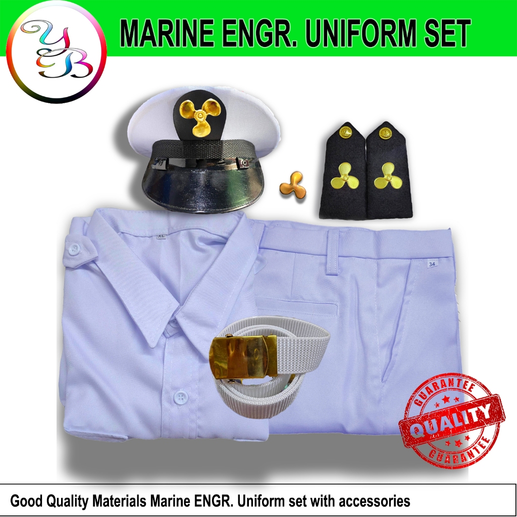 Maritime Marine Engineering uniform set with accessories | Shopee ...