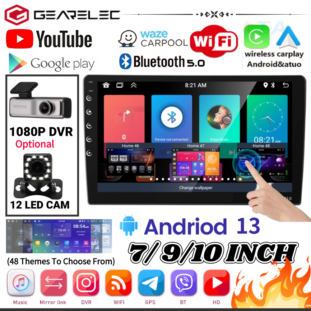 GEARELEC Android Car Stereo With Bluetooth/GPS/FM Car Touch Screen ...