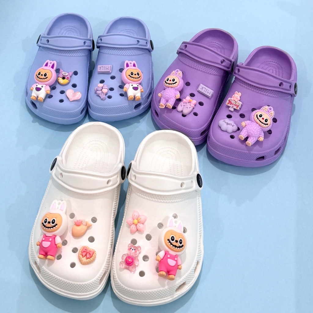 3D Labubu Crocs Sandals Clogs Slippers For Women Girls with Jibbitzs ...