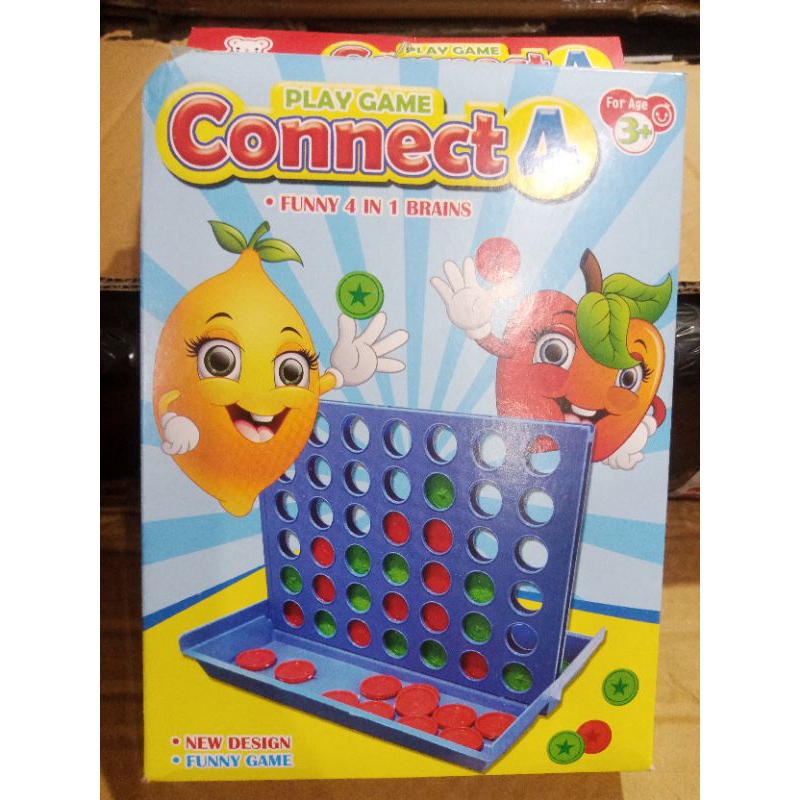 connect 4 toy,play game funny 4 in 1 brain | Shopee Philippines