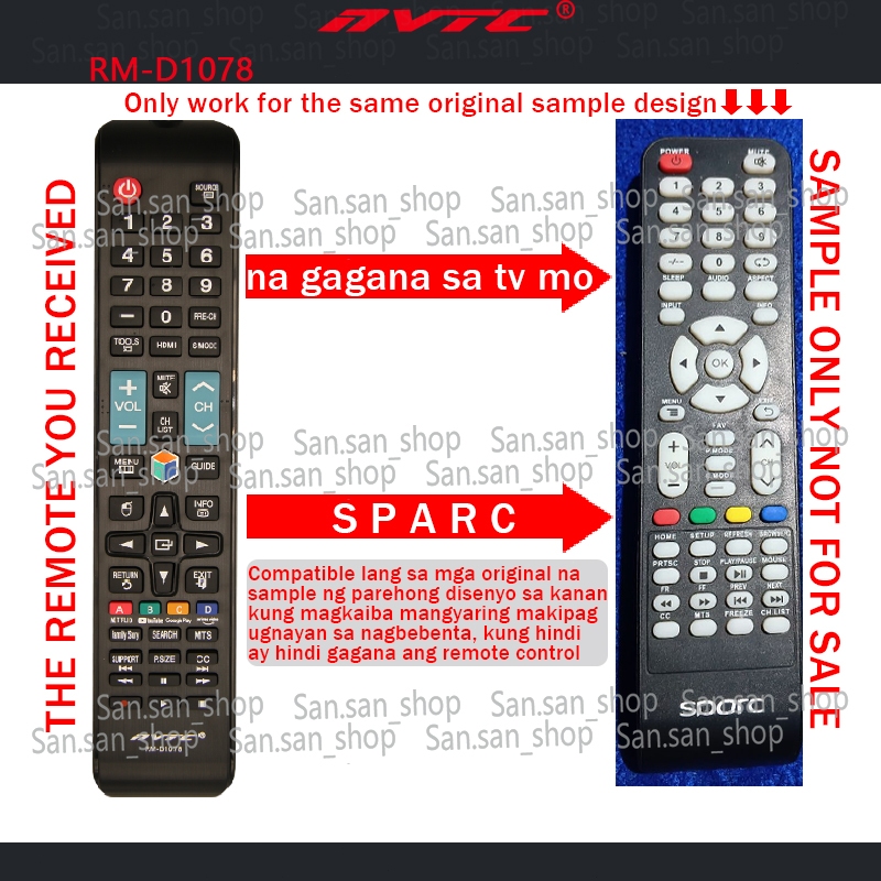 Universal remote control sparc smart tv remote(universal)100% na gagana sa tv mo | Shopee ...