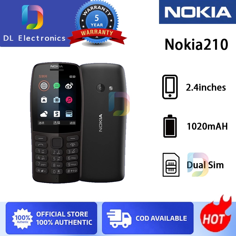 Nokia 210 Keypad Phone 1020mAH Feature Phone Dual SIM Keypad Cellphone ...