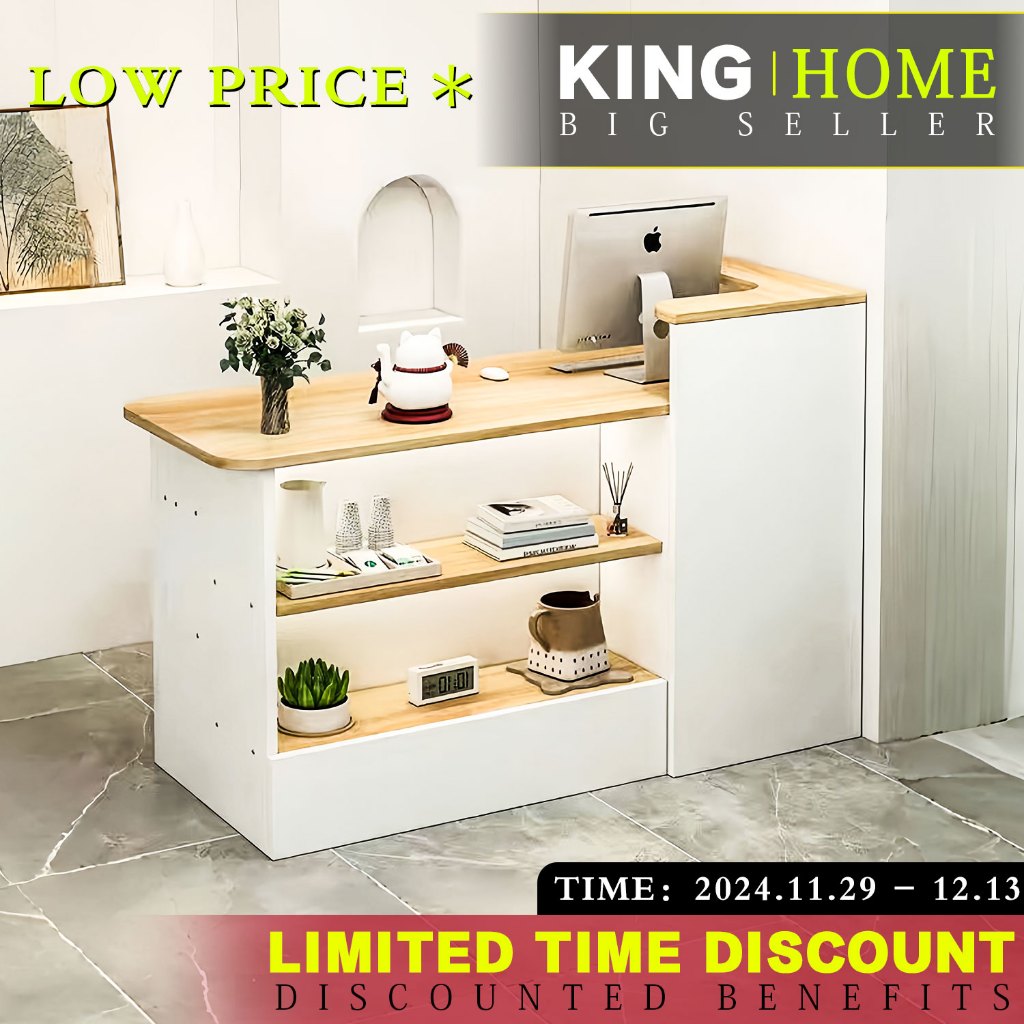 Modern cash register, convenience store front desk, reception desk ...