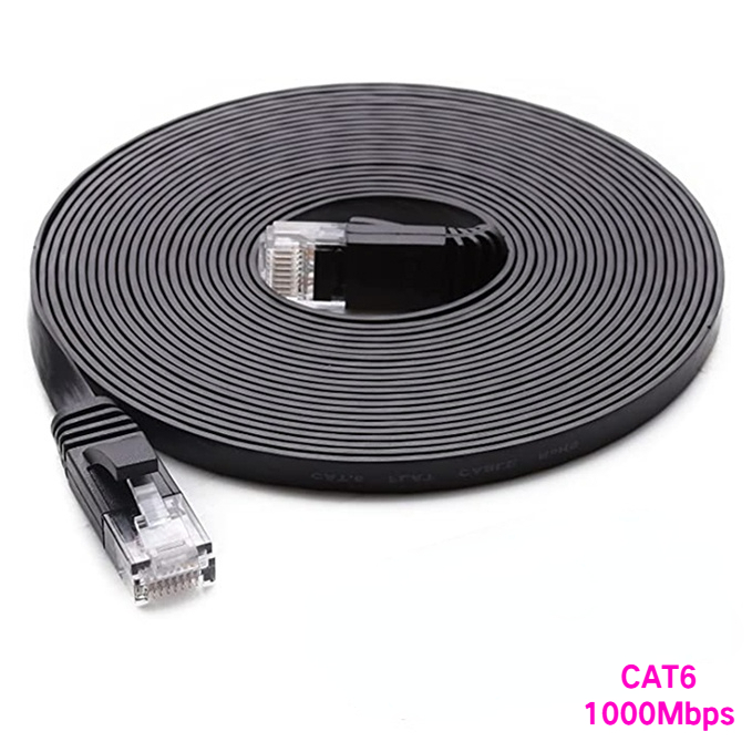 1M to 30M Flat Cat6 Ethernet Cable 1000Mbps Internet Cable RJ45 LAN ...