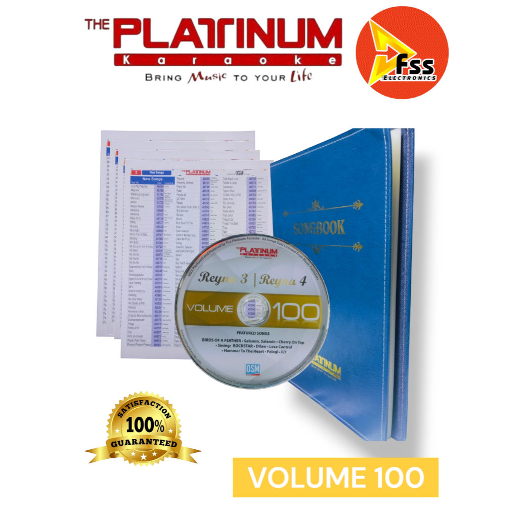 Platinum karaoke REYNA 3 REYNA 4 CD SONGBOOK & UPDATED CD vol.100 | Shopee Philippines